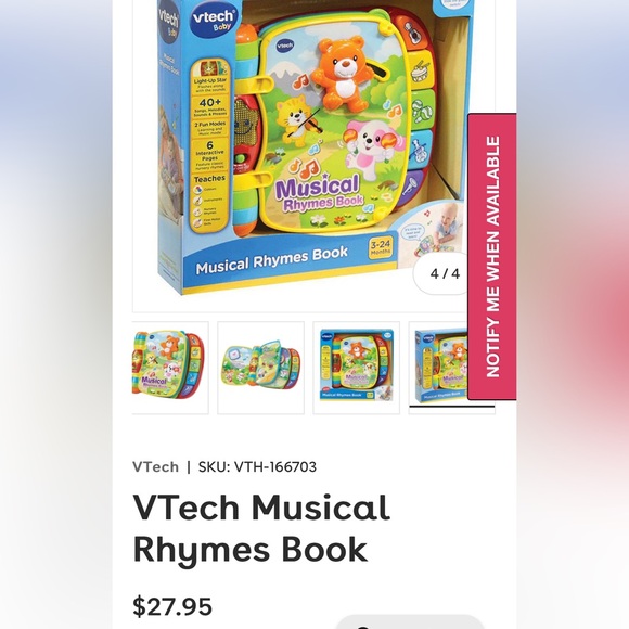 vtech | Toys | Vtech Musical Rhymes Book | Poshmark